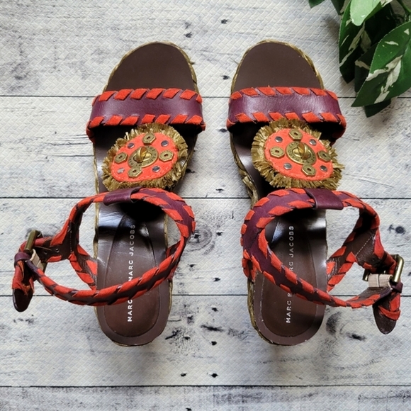 Marc Jacobs | Shoes | Marc Jacobs Straw Wedges | Poshmark